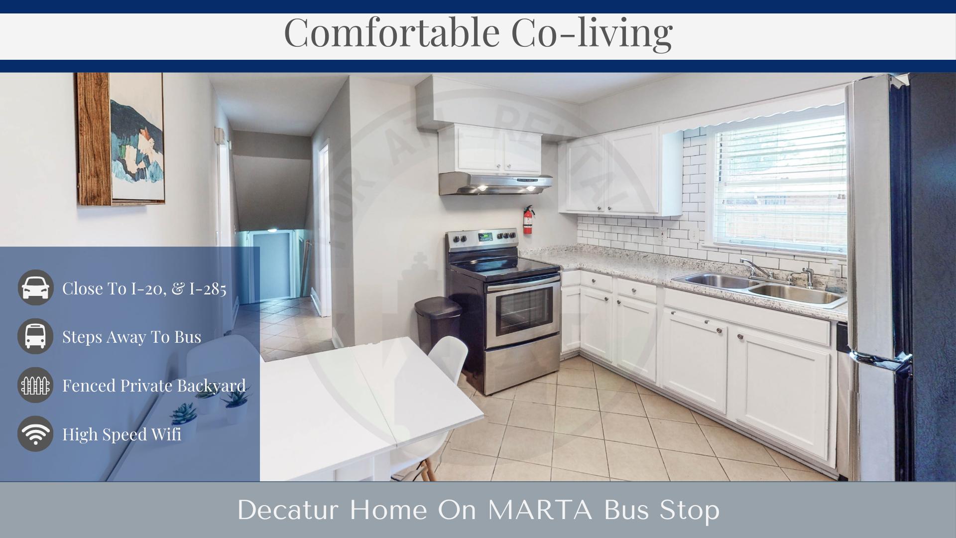 Decatur Home on Marta Bus Stop | PadSplit